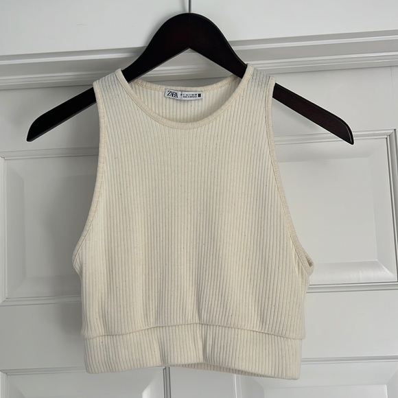 Zara | Tops | Zara Ribbed Cotton Cropped Tank Top | Poshmark